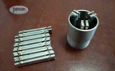 China Brazed Holder Welding Magnets for Diamond Core Bit Segments - 4 Clearance Sizes, 1000℃ Max Temperature for sale