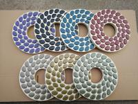 China 230mm Wool Felt Diamond Polishing Wheel for Concrete Floors 20mm Thick 80mm Hole for sale
