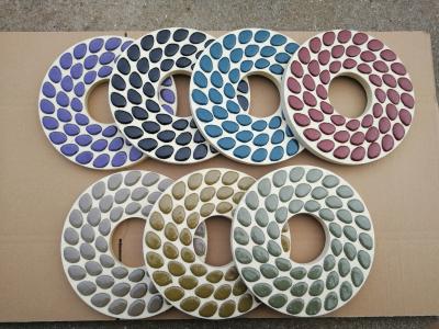 China 230mm Wool Felt Diamond Polishing Wheel for Concrete Floors 20mm Thick 80mm Hole for sale