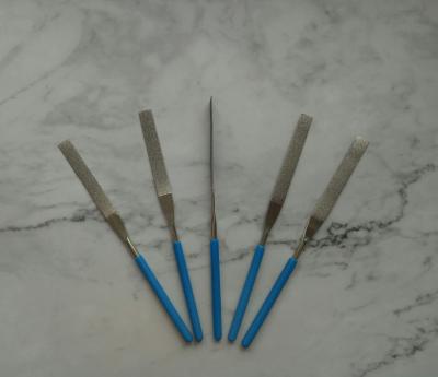 China Standard Electroplated Diamond File Set 70mm Coating Length for Hardened Steel Ceramics Glass for sale