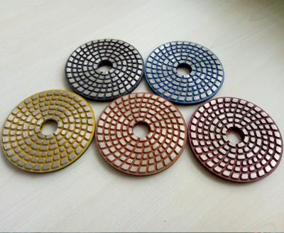 China 4 Inch Metal Bond Diamond Polishing Pad 100mm Grit 30-400 for Stone Concrete for sale
