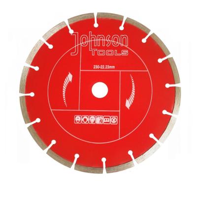 China 9 Inch Sintered Diamond Concrete Saw Blade 230mm Diameter 2.2mm Segment Thickness for Professional Cutting for sale