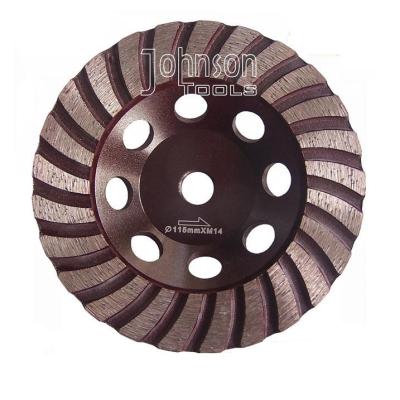 China 125mm Diamond Turbo Cup Wheel M14 Thread for Stone Grinding 30 Teeth for sale