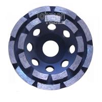 China 105mm Double Row Diamond Grinding Wheel for Concrete with 30/40 Grit and 20mm Arbor Hole for sale