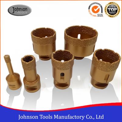 China Wax Filled Dry Porcelain Diamond Core Drill Bits 20-68mm Outer Diameter with 62mm Length and M14 Thread for sale