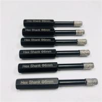 China Hex Shank Vacuum Brazed 6mm Tile Core Drill Bits for Porcelain Ceramic Dry Drilling for sale