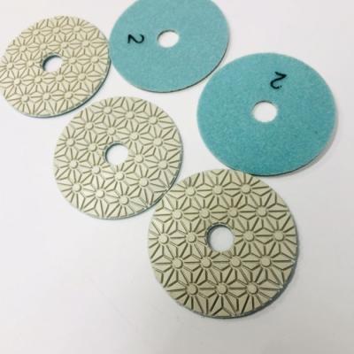 China 100mm 3 Step Diamond Polishing Pads for Granite Wet Polishing 4 Inch for sale