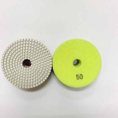 China White 3 Step 100mm Resin Wet Diamond Polishing Pads for Ceramic Stone for sale