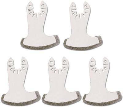 China 5-Piece Diamond Oscillating Multi-Tool Saw Blades 75x60mm Curved Design for Grout Removal and Demolition for sale