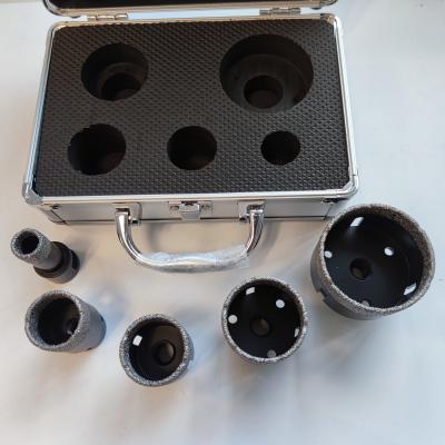 China Vacuum Brazed Diamond Core Drill Bits for Porcelain - 20mm to 68mm Diameter with M14 Thread Connection for sale