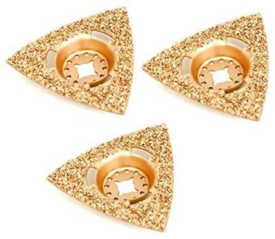 China 80mm Triangular Carbide Alloy Oscillating Multi Tool Diamond Blade for Wood Adhesive Masonry for sale