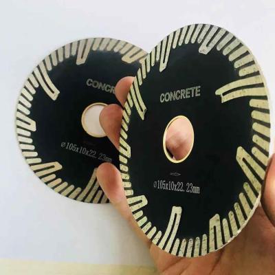 China 30CrMo 105mm Turbo Diamond Saw Blade Hot Press Sintered for Concrete Cutting for sale