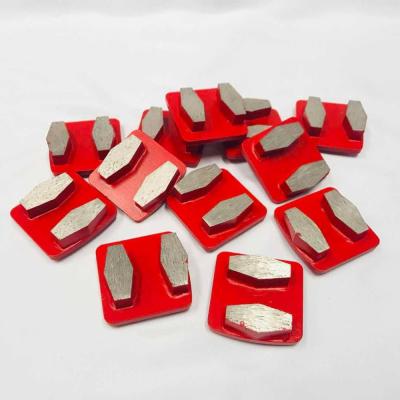 China 13mm Redi Lock Metal Bond Concrete Grinding Blocks 30/40 Grit for Husqvarna Floor Tools for sale