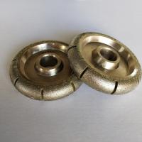 China Electroplated Diamond Edge Grinding Drum 140mm for Granite Marble Stone Profiling for sale