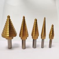 China HSS Titanium Nitride Coated Step Drill Bit Set - 6 to 12 Steps, 1/8