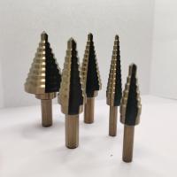 China 5PCS HSS Cobalt Step Drill Bits Set Hex Shank 1/4in for Water Well Metal Drilling for sale