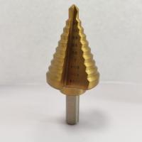 China HSS 4241 Titanium Coated Step Drill Bit 10 Steps 1/4-1-1/8 Inch Triangle Shank for sale