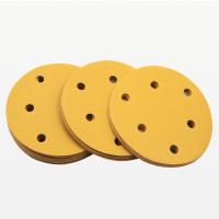 China 5 Inch 6 Hole Aluminum Oxide Sandpaper Discs for Floor Sander 100 Pack for sale