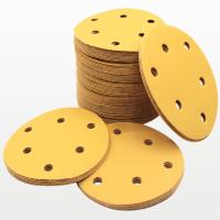 China 5 Inch 6 Hole Aluminum Oxide Sandpaper Discs for Floor Sander 100 Pack for sale