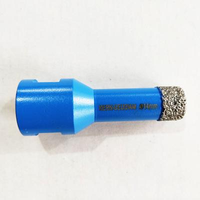 China 14mm M14 Vacuum Brazed Diamond Core Bit for Tile Dry Drilling 60mm Working Length for sale