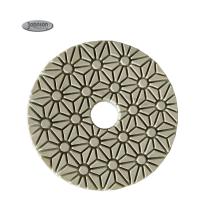 China 100mm 3 Step Granite Polishing Pads for Porcelain Ceramic Tiles Wet Use for sale