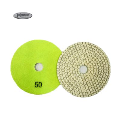 China 5 Inch 7 Step Diamond Resin Wet Polishing Pad for Granite Marble Stone for sale