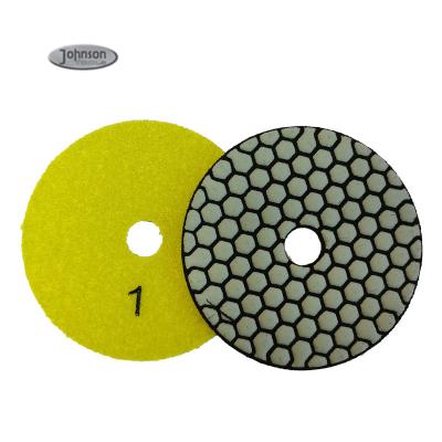 China Premium 5 Inch 7 Step Wet Diamond Polishing Pad for Marble Granite Stone for sale