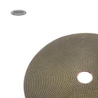 China 6 Inch Metal Bond Electroplated Diamond Quartz Polishing Pad for Granite Marble Stone for sale