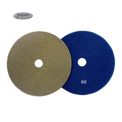China 4 Inch 100mm Wet Diamond Polishing Pad with Rubber Backpad for Marble Stone for sale