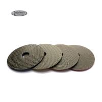 China 3 Inch Electroplated Diamond Wet Polishing Pads 60 400 Grit for Quartz Marble Stone for sale
