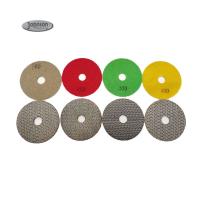 China 4 Inch Electroplated Diamond Polishing Pads 100mm for Concrete Rock Grinding 60-400 Grit for sale