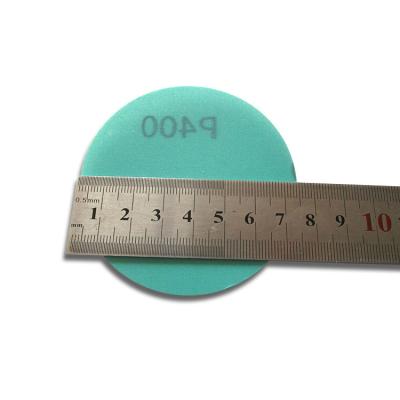 China 75mm 3 Inch Green Aluminum Oxide Hook and Loop Diamond Polishing Pads for Automotive Paint for sale