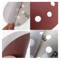 China 5 Inch 125mm PSA Self Adhesive Orbital Sander Sandpaper Discs Red Aluminum Oxide for Polishing Sanding for sale