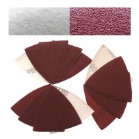 China 80mm Triangle Red Aluminum Oxide Multi Tool Sand Paper Disc Pad for Automotive Paint Removal for sale