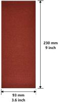 China Red Aluminum Oxide Hook and Loop Sander Sheets 9x3.6 inch for Wood Stone Dry Wall for sale