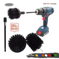 China 4-Piece Black Extended Long Drill Brush Set with 2