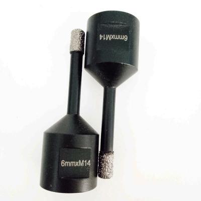 China Vacuum Brazed Diamond Core Drill Bit 6mm M14 Shank for Porcelain Tile Ceramic Drilling for sale