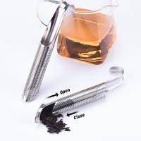 China Stainless Steel Long-Handle Spice Strainer Mesh Pipe Tea Infuser for Kitchen Supplies for sale