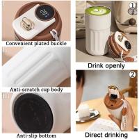 China 450ml Smart Temperature Display Travel Mug with Stainless Steel Material and Lanyard for sale