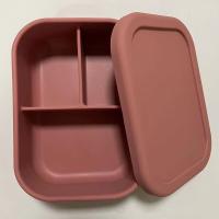 China 418g Leakproof Kids School Silicone Lunch Box with Lid Eco Friendly and Easy to Clean for sale