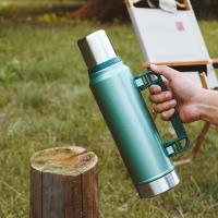 China American Style Large-Capacity Stainless Steel Vacuum Water Bottle Thermos 1 L with Handle for sale