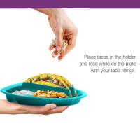 China Sustainable Dishwasher Safe BPA Free Microwave Taco Plastic Plates for Back to School for sale