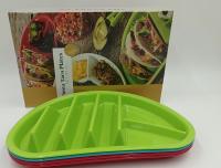 China Sustainable Dishwasher Safe BPA Free Microwave Taco Plastic Plates for Back to School for sale