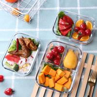 China Adult Airtight Glass Meal Prep Containers Microwave Safe Glass Lunch Box with Lid for sale