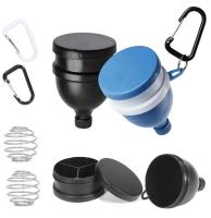 China Food 4 OZ/120Ml Protein Powder Funnel with Keychain Portable and Convenient Dispenser for sale