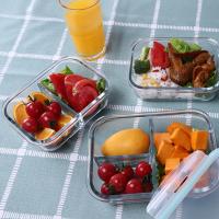 China Adult Airtight Glass Meal Prep Containers Microwave Safe Glass Lunch Box with Lid for sale