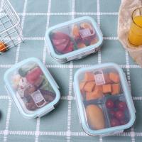 China Adult Airtight Glass Meal Prep Containers Microwave Safe Glass Lunch Box with Lid for sale
