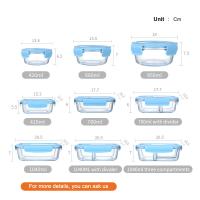 China Adult Airtight Glass Meal Prep Containers Microwave Safe Glass Lunch Box with Lid for sale