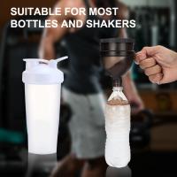 China Food 4 OZ/120Ml Protein Powder Funnel with Keychain Portable and Convenient Dispenser for sale