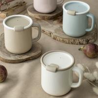 China Coffee Mugs Office Table Top Tea Cup Birthday Gift 420ML with Lid Heat Preservation for sale